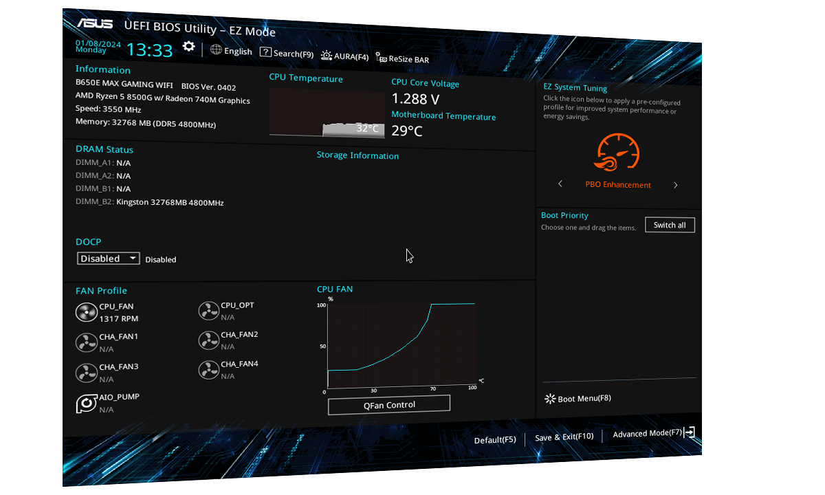 ASUS B650E MAX GAMING WIFI W - AMD B650 AM5, PCIe 5.0, ATX Motherboard, White PCB, DDR5, 3x M.2 ...